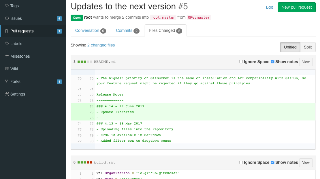 GitBucket: A Git platform
